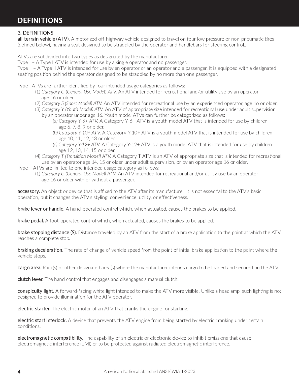 ANSI/SVIA 1-2023 – Specialty Vehicle Institute of America®